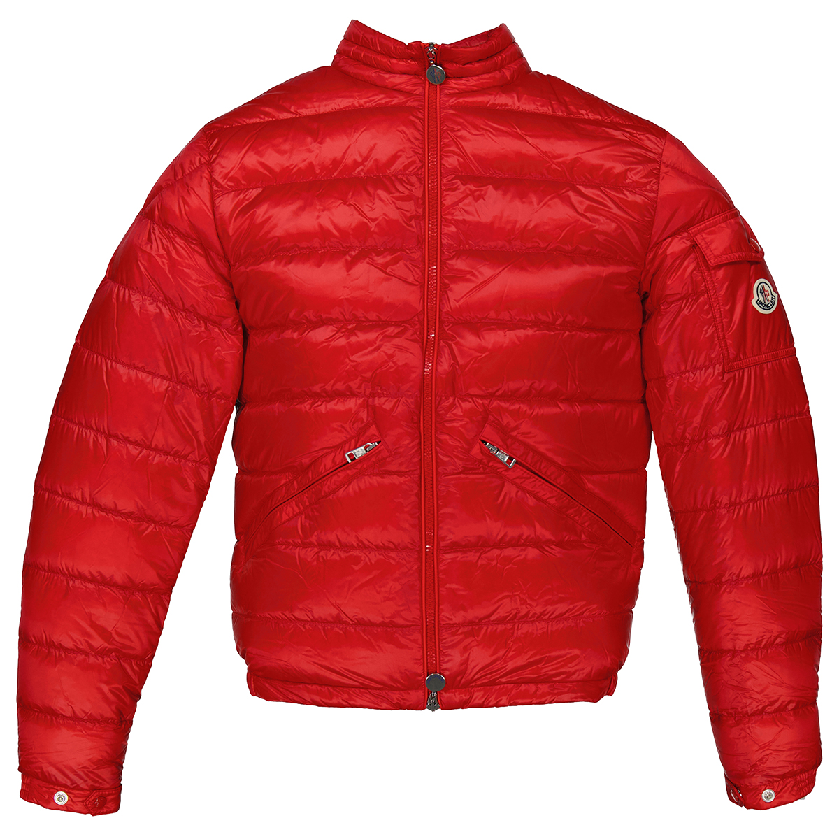 Moncler Men's Quilted Jacket in Red, Brand Size 3 (Large) F10911A11000 ...