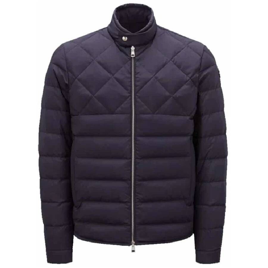 Moncler Push Button Collar Leather Down Jacket I10911A00130-595FK-775 ...