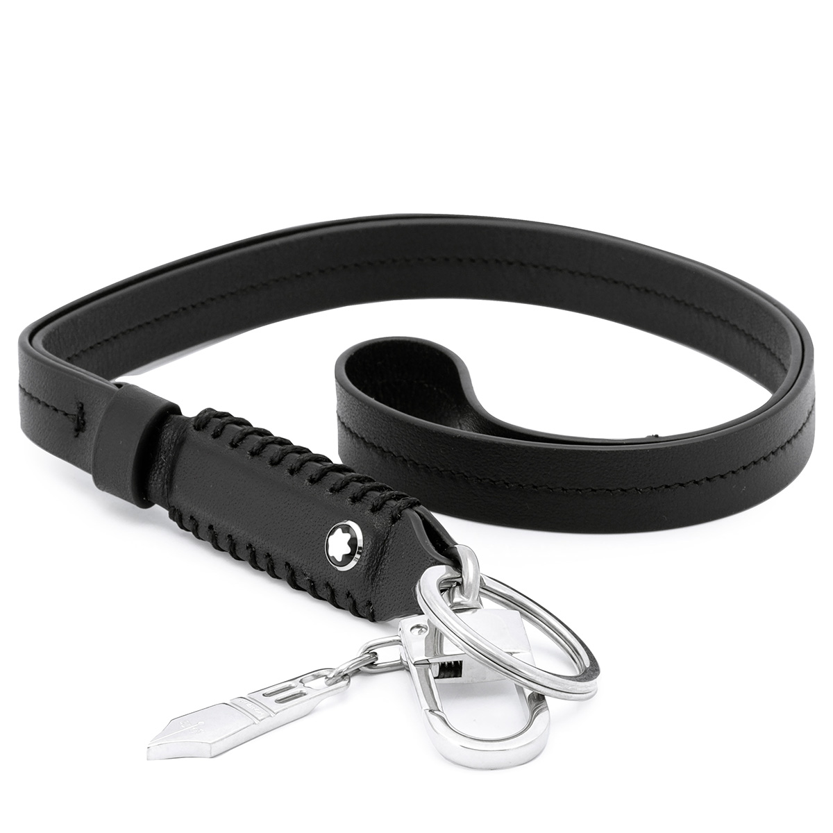 Montblanc Black Leather Meisterstuck Selection Soft Key Fob 129701 ...