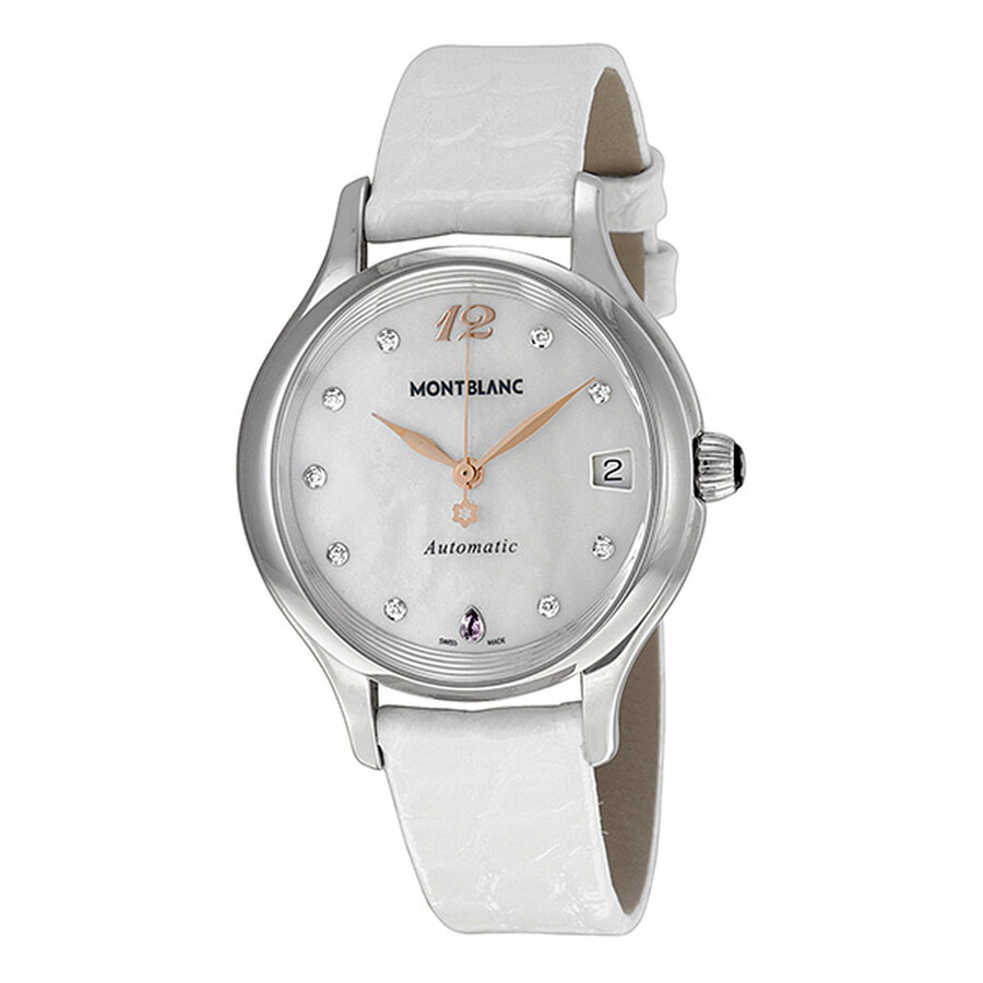 Montblanc Princesse Grace de Monaco White Mother of Pearl Diamonds Dial ...