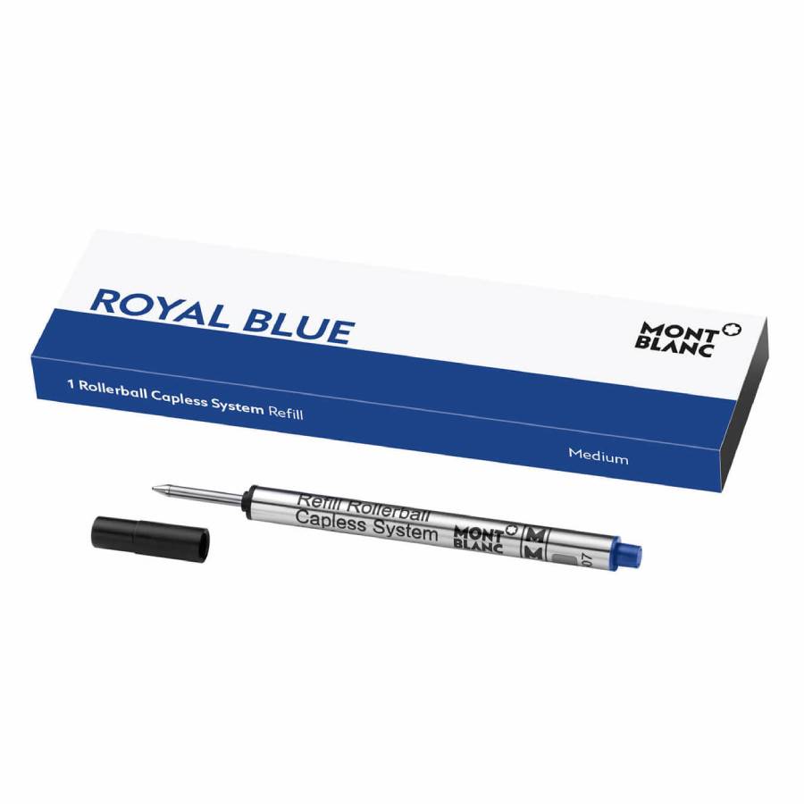 Montblanc Royal Blue 1 Rollerball Capless Refill - Medium 128243 ...