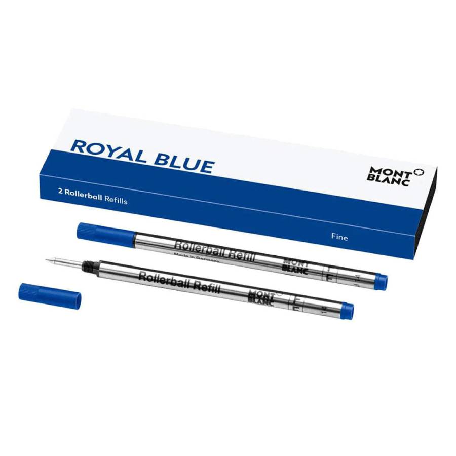 Montblanc Royal Blue 2 Rollerball Refills - Fine 128232 4062037052540 ...