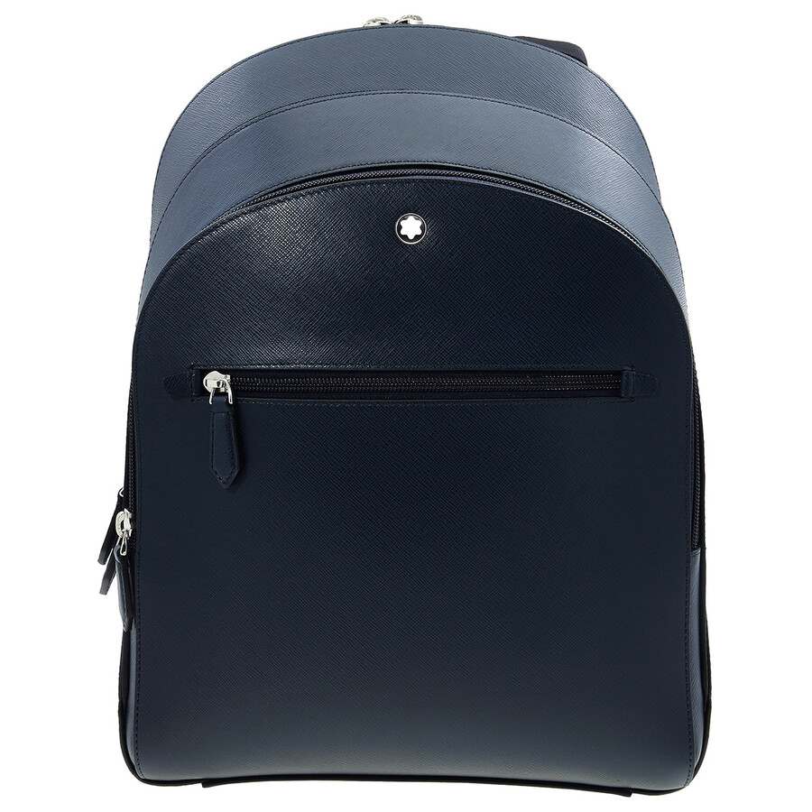 Montblanc Medium Sartorial Leather Backpack In Blue | ModeSens