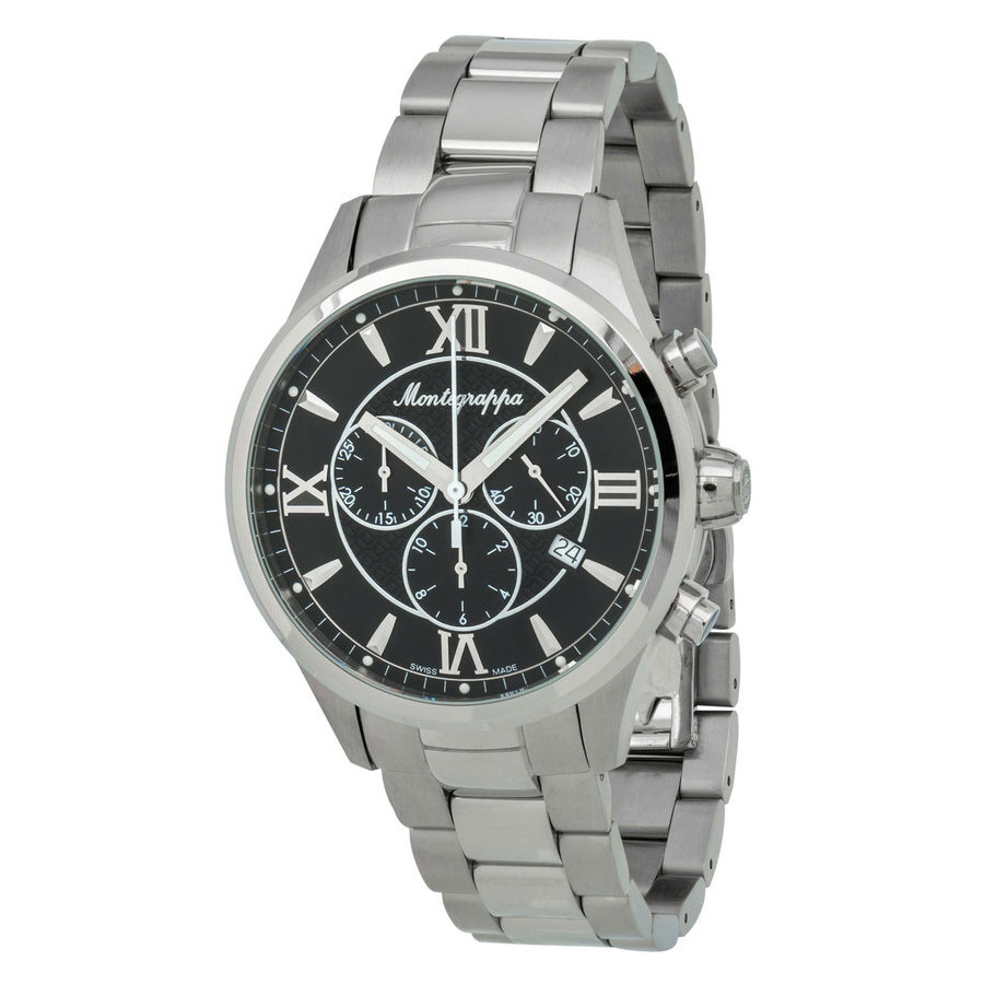 Montegrappa Fortuna Chronograph Quartz Black Dial Men's Watch IDFOWCIC ...