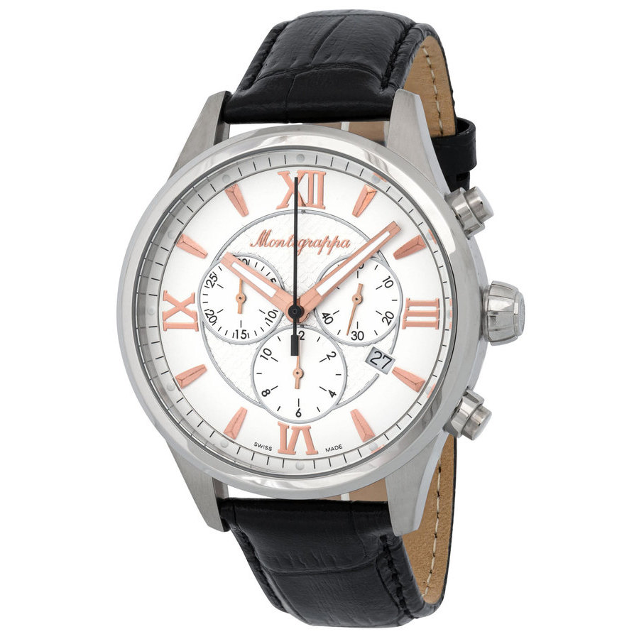 Montegrappa Fortuna Chronograph Quartz Silver Dial Men's Watch IDFOWCLR ...