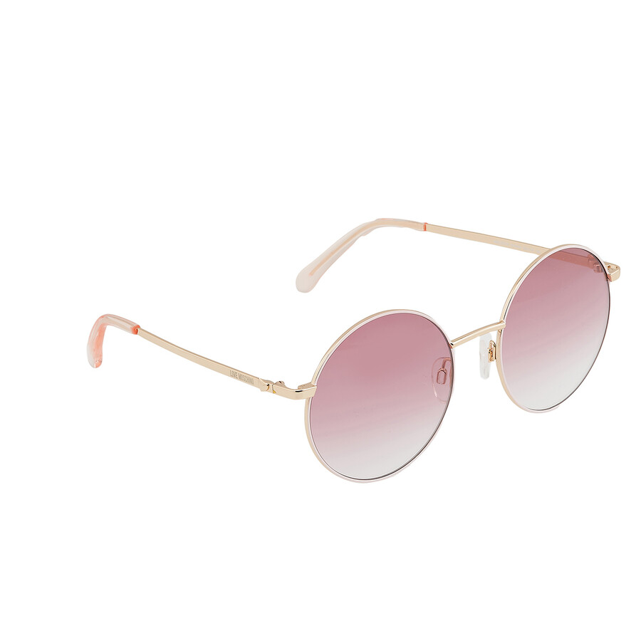 Moschino Pink Gradient Round Ladies Sunglasses MOL037/S 0EYR/3X 55 ...
