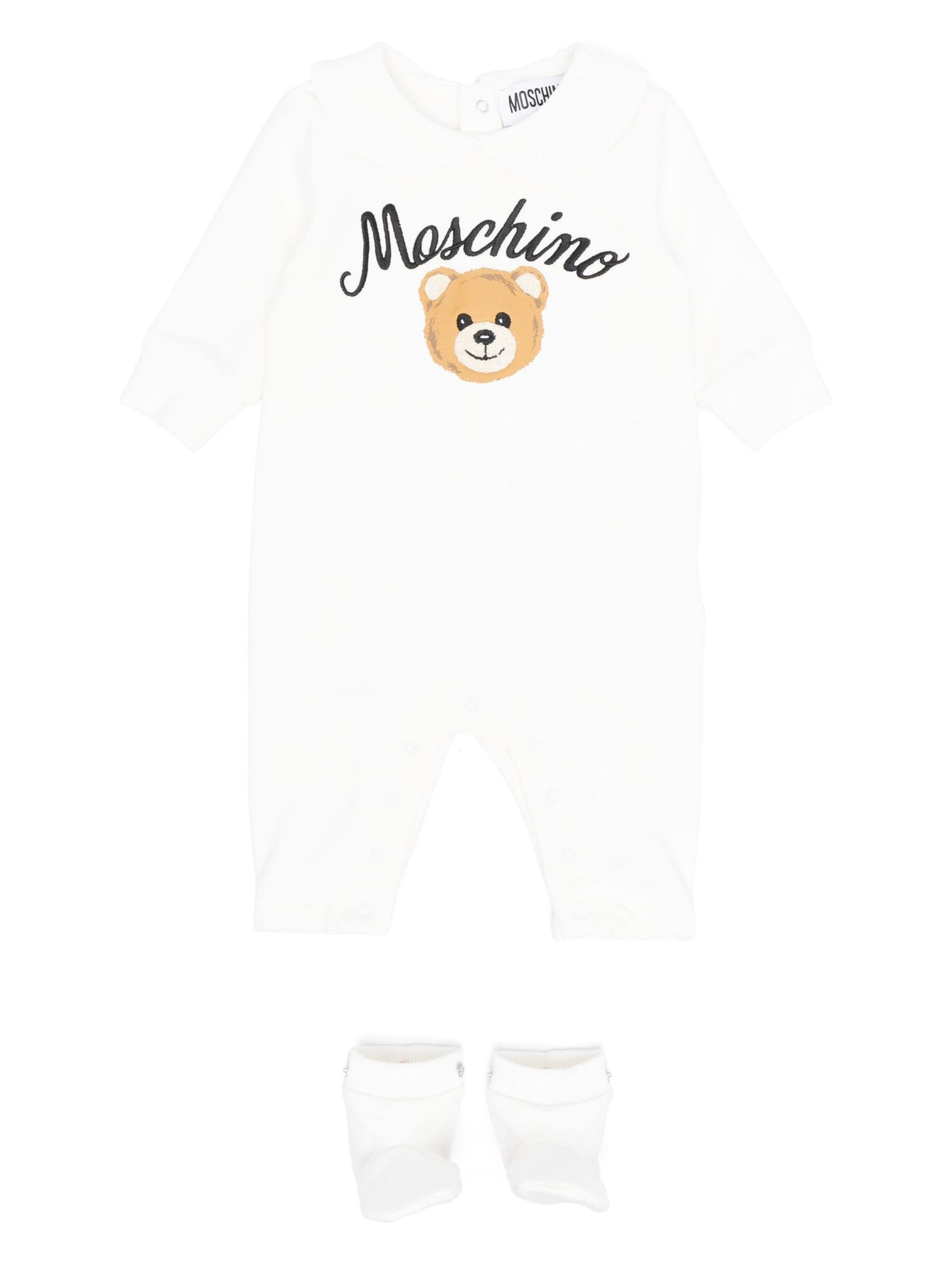 Moschino Teddy Bear Motif Babygrow Set With Gift Box, Size 3/6M MUY05D ...