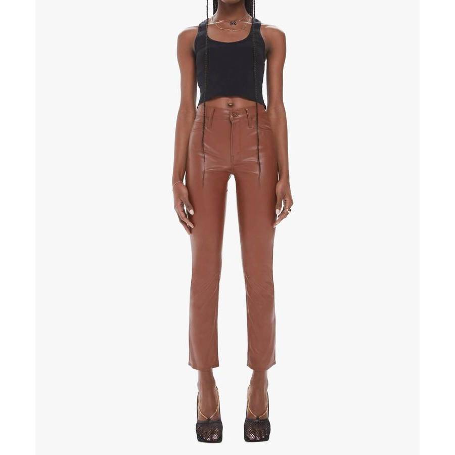 Mother Ladies The Mid Rise Dazzler Ankle Friar Brown, Size 28 109728 ...
