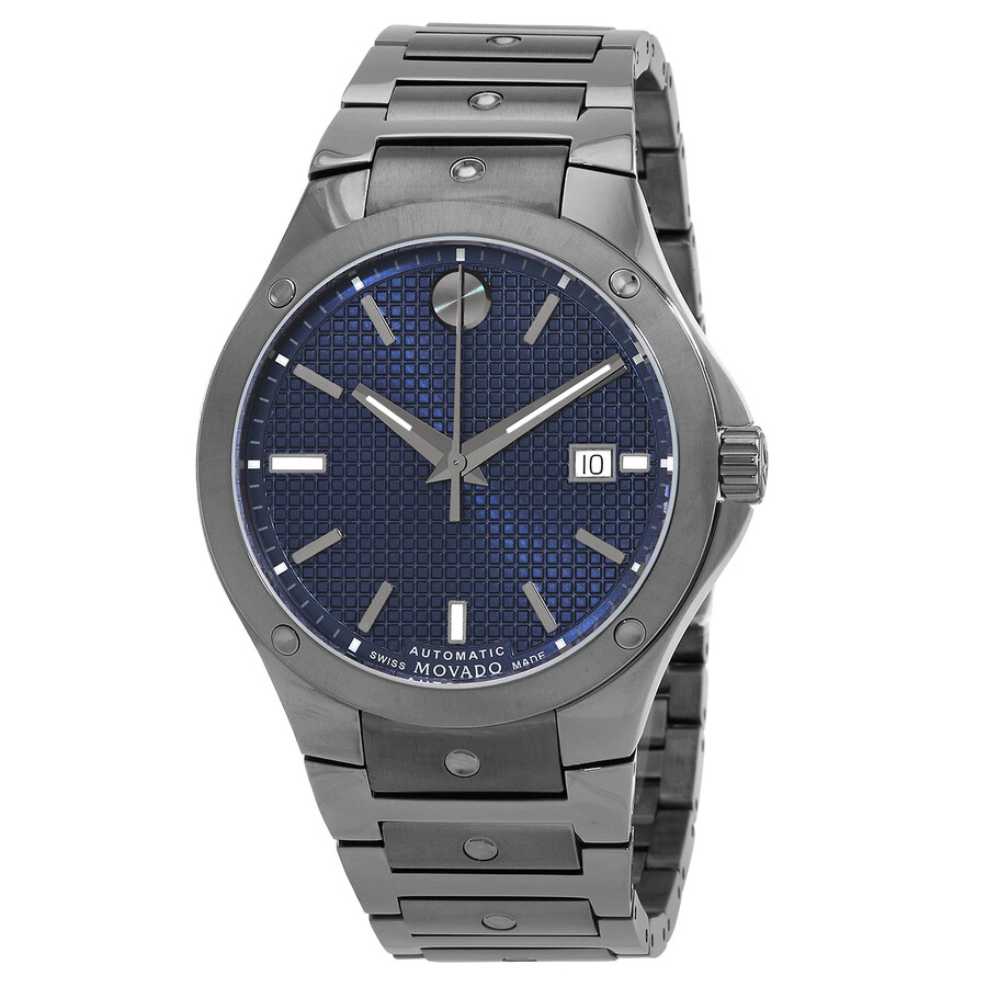 Movado Automatic Blue Dial Grey-plated Unisex Watch 0607553 ...
