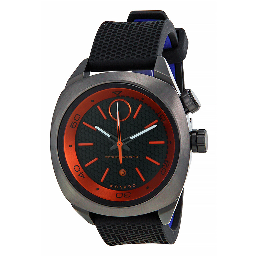 Movado Bold Black Dial Black Silicone Men's Watch 3600212 885997122092 ...