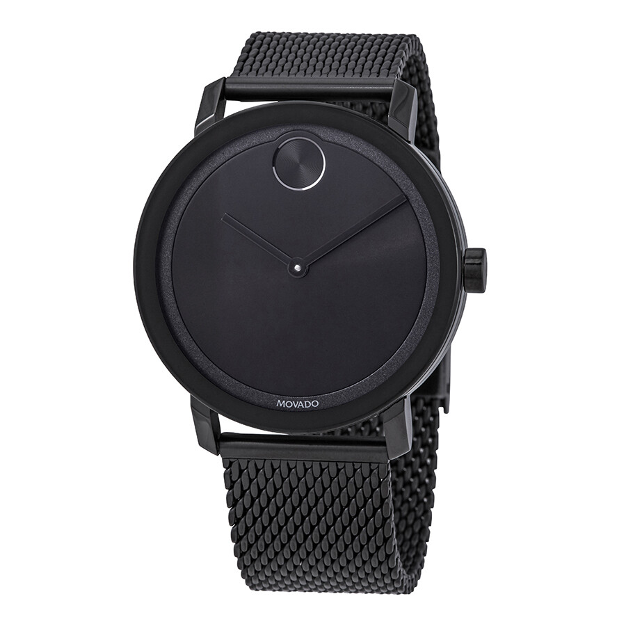 Movado Bold Black Dial Black Ion-plated MeshMens Watch 3600562 ...