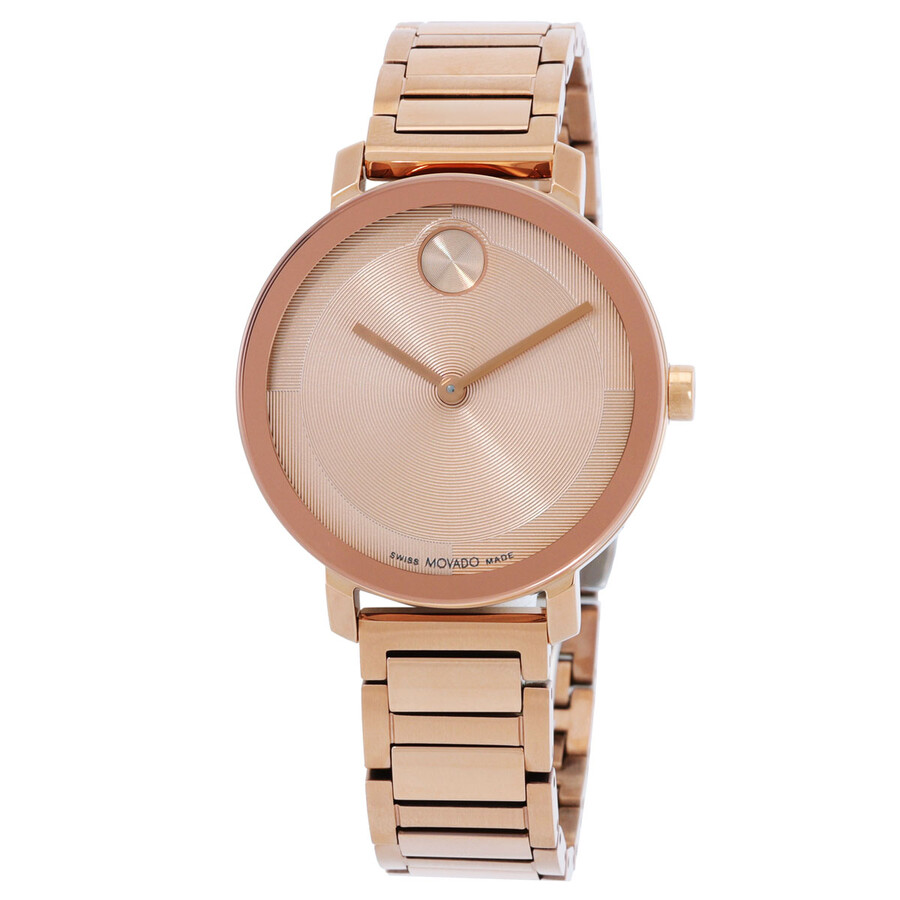 Movado Bold Evolution 2.0 Quartz Rose Gold Dial Ladies Watch 3601142 ...