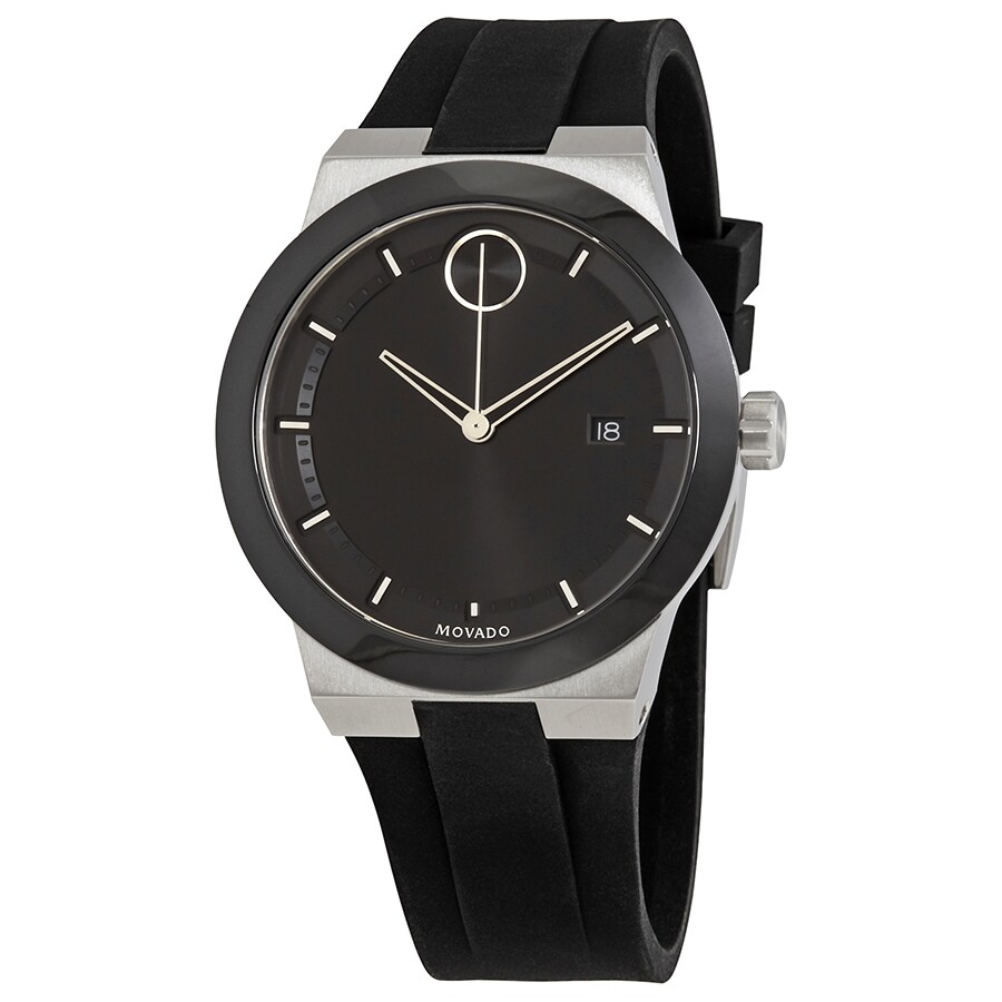 Movado Bold Quartz Black Dial Black Silicone Men's Watch 3600624 ...