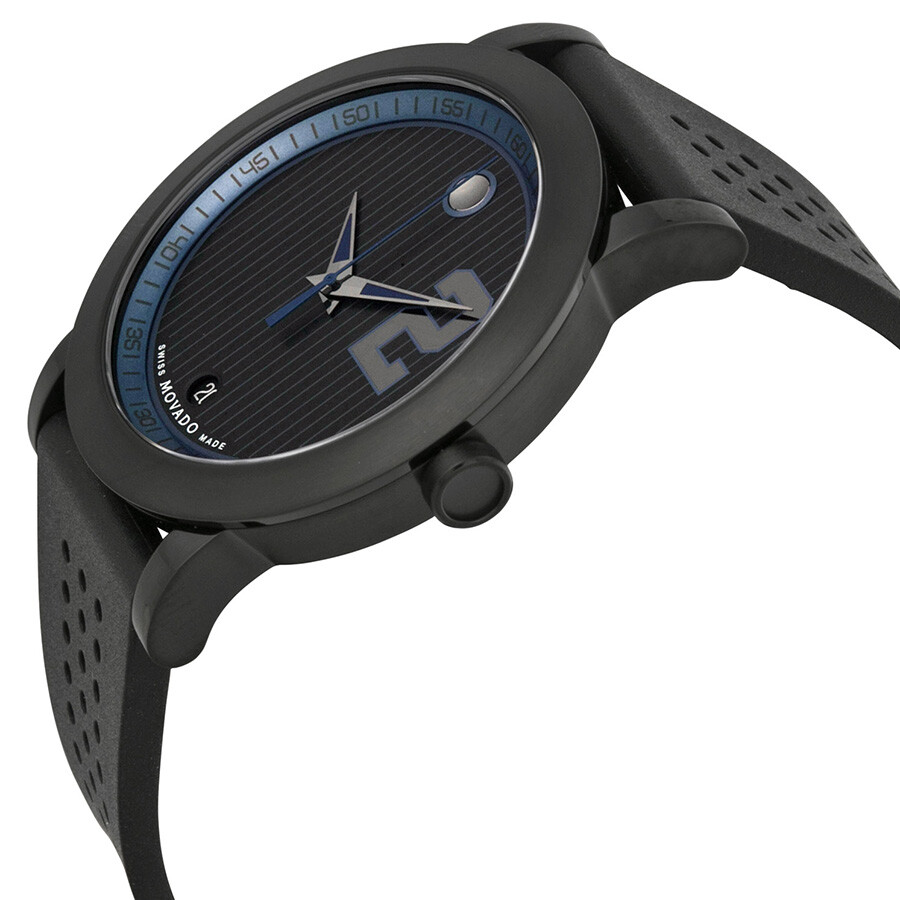 Movado Derek Jeter Captain Series Black Dial Black Rubber Men's Watch ...