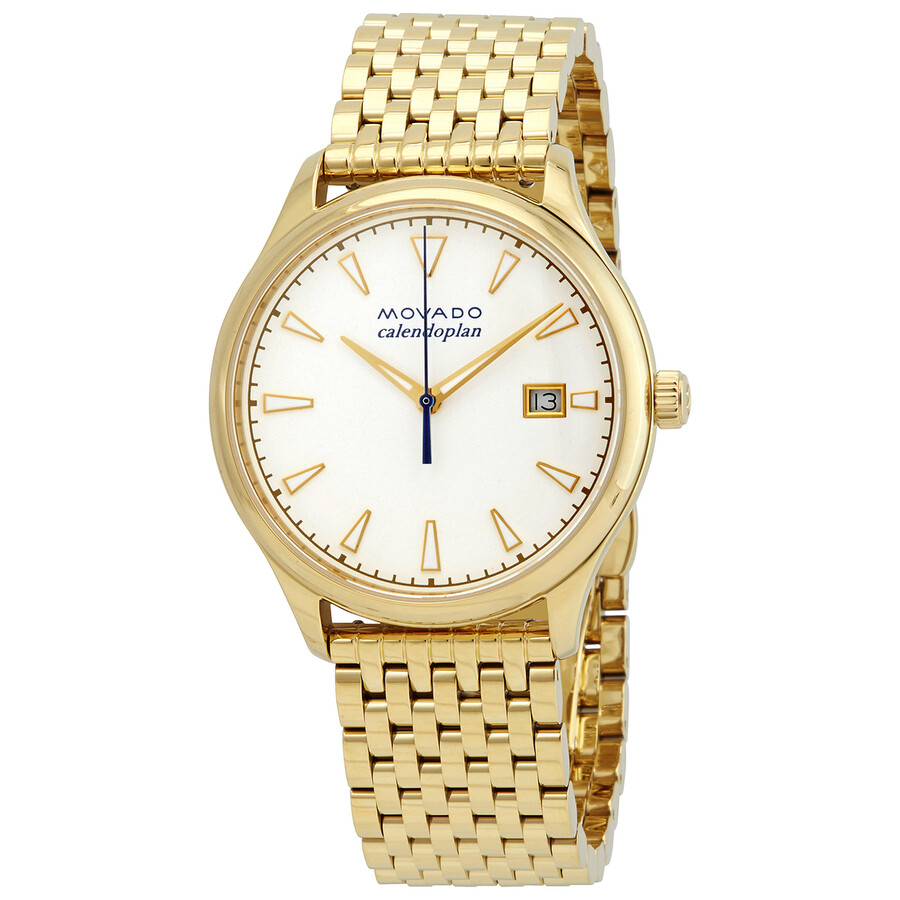 Movado Heritage Calendoplan Quartz White Dial Ladies Watch 3650046 ...
