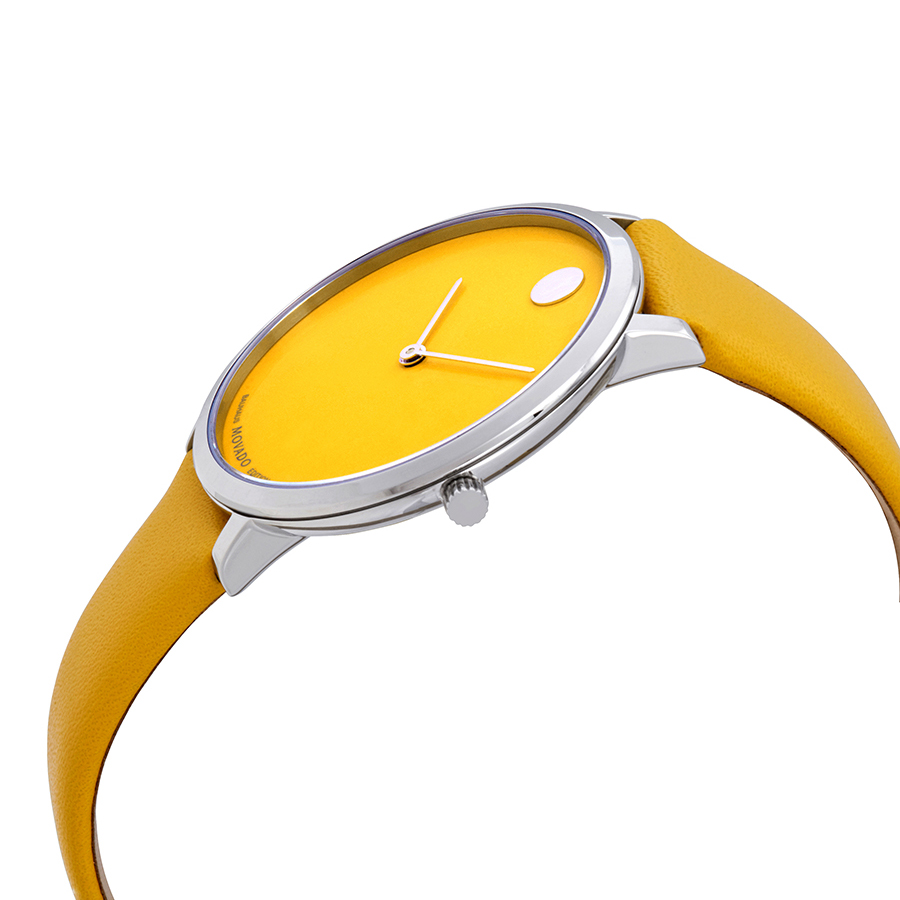 Movado Limited Edition Yellow Dial Ladies Watch 0607143 - Ultra Slim ...