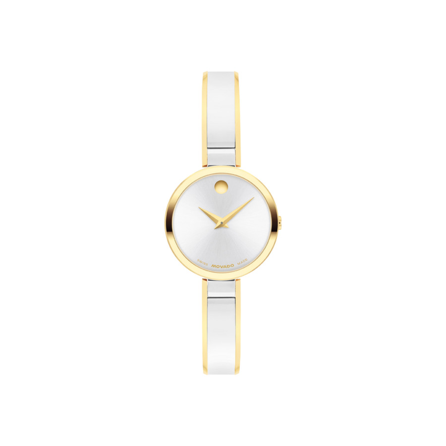 Movado Moda Quartz White Dial Ladies Watch 0608012 885997579223 ...