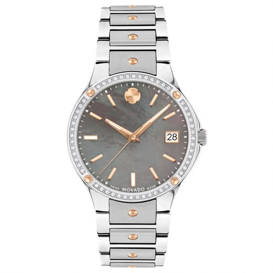Movado Movado SE Automatic Diamond Grey Mother of Pearl Dial Ladies ...