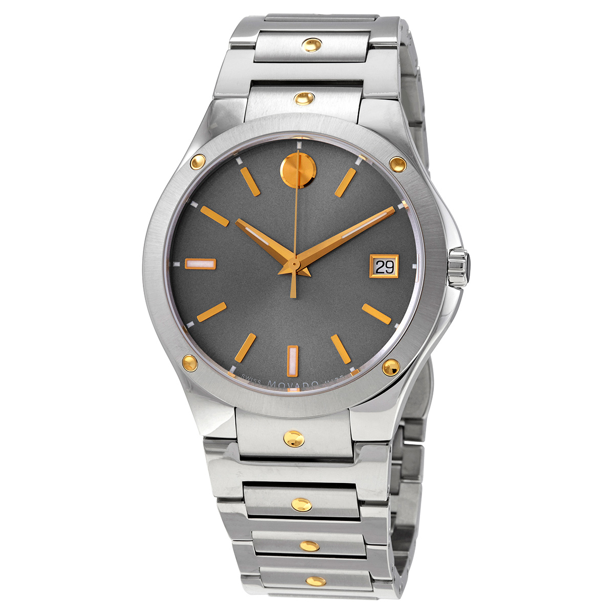Movado Quartz Grey Sunray Dial Men's Watch 0607514 7613272400350 ...
