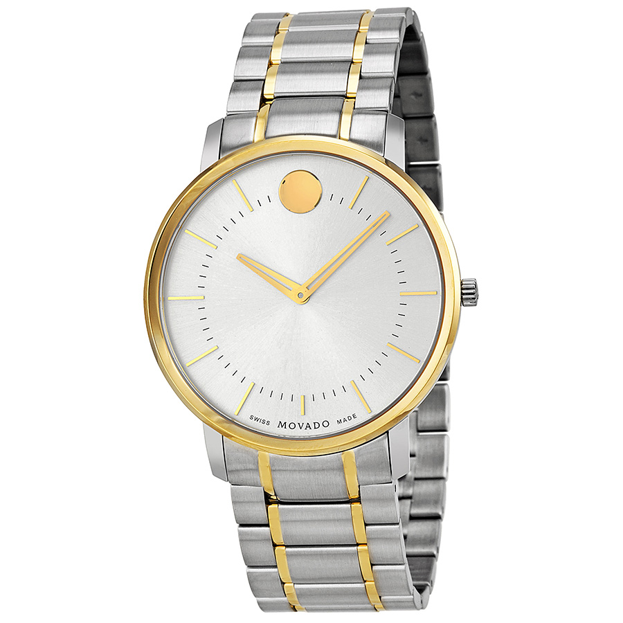 Movado Silver Dial Two-tone Men's Watch 0606689 885997053143 - Watches ...
