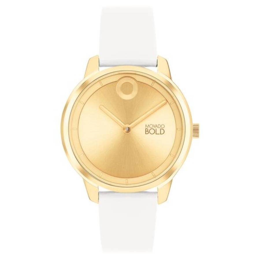 Movado Trend Element Quartz Gold Dial Ladies Watch 3600985 - Watches ...