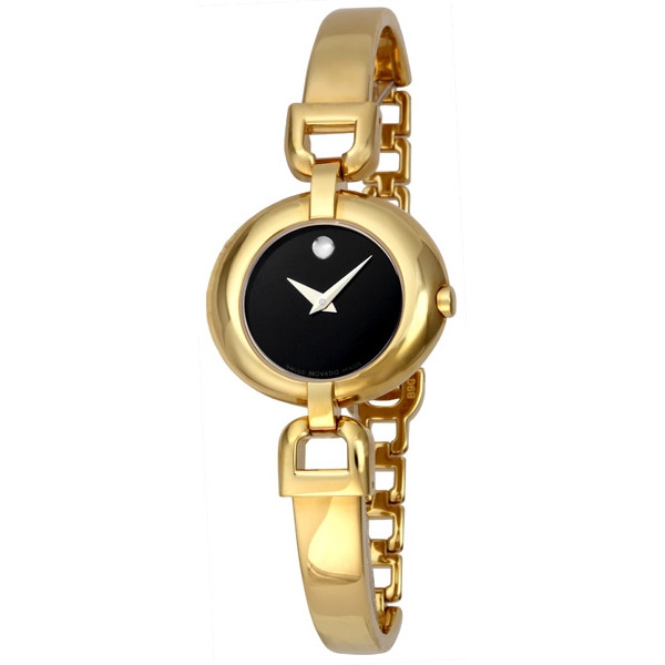 Movado Vivo Quartz Black Dial Ladies Watch 0605638 0775924593678 ...