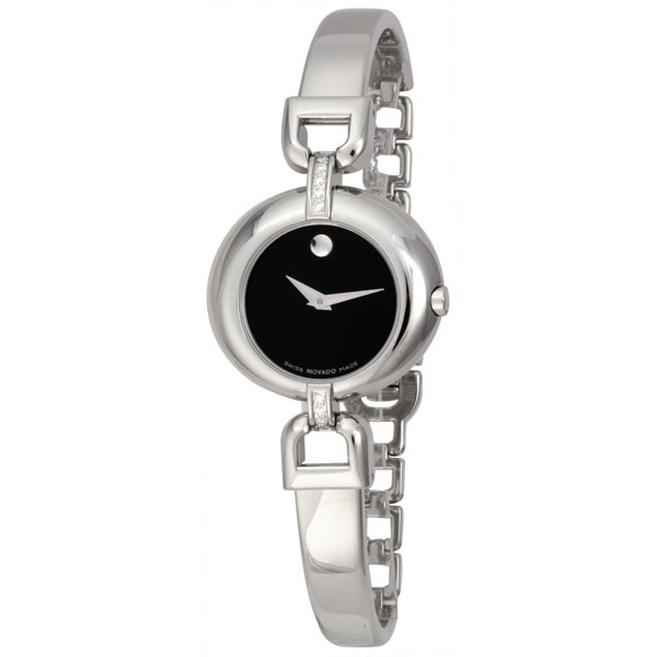 Movado Vivo Quartz Diamond Black Dial Ladies Watch 0605779 ...