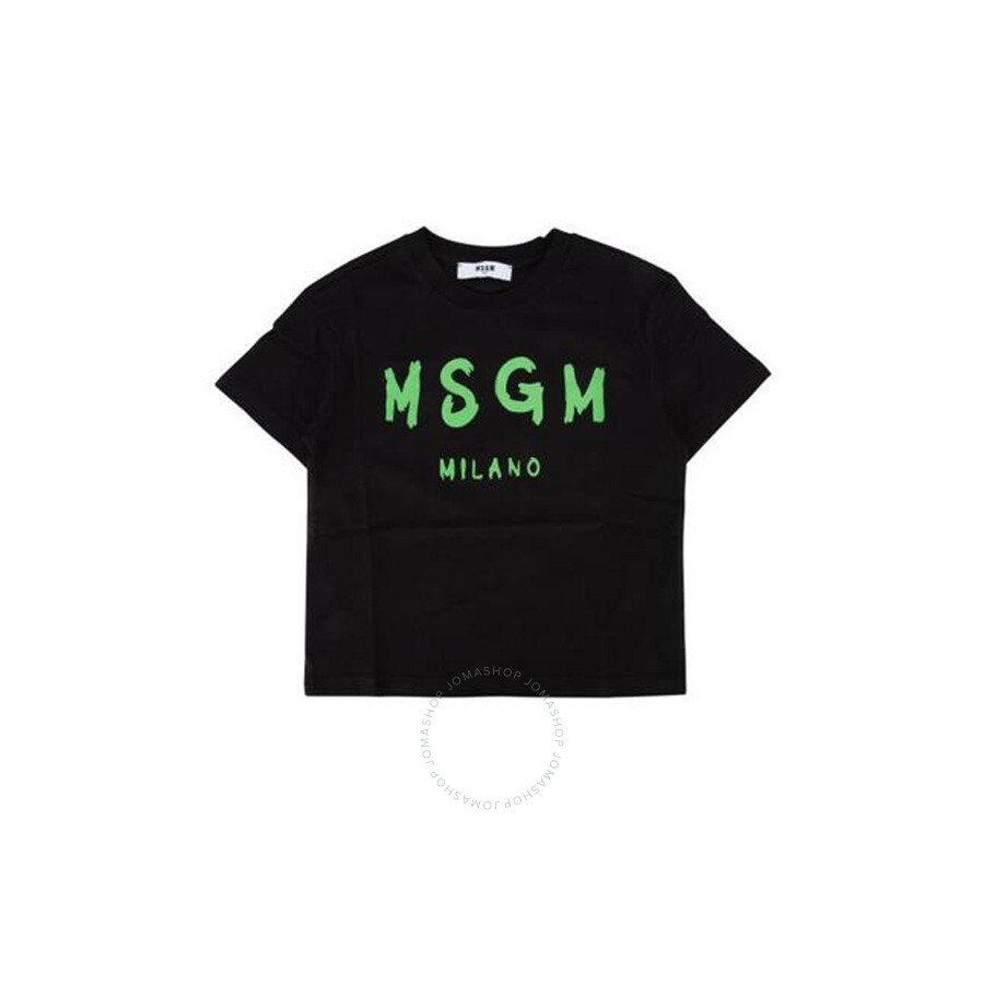 Msgm Girls Logo Print T-Shirt, Size 6 MSJUTH012-110 8051883285543 - Clothing - Jomashop