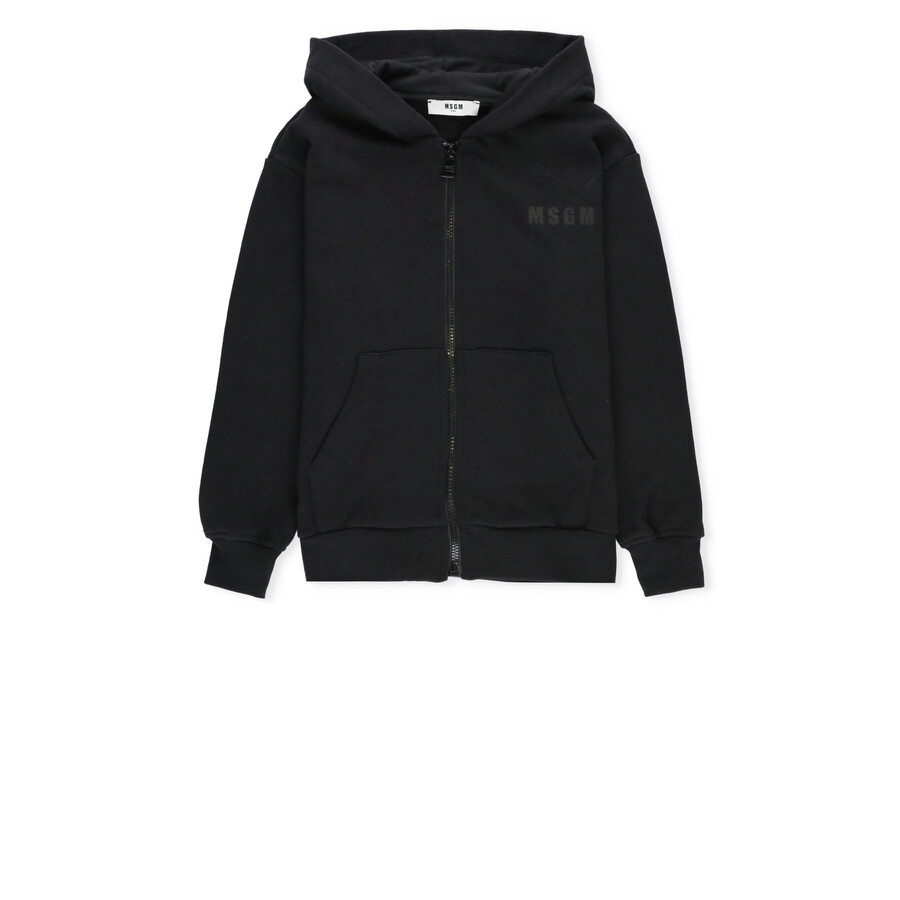 Msgm Kids Hooded Zip-front Jacket, Size 12 MSJUZH015-110 - Clothing - Jomashop