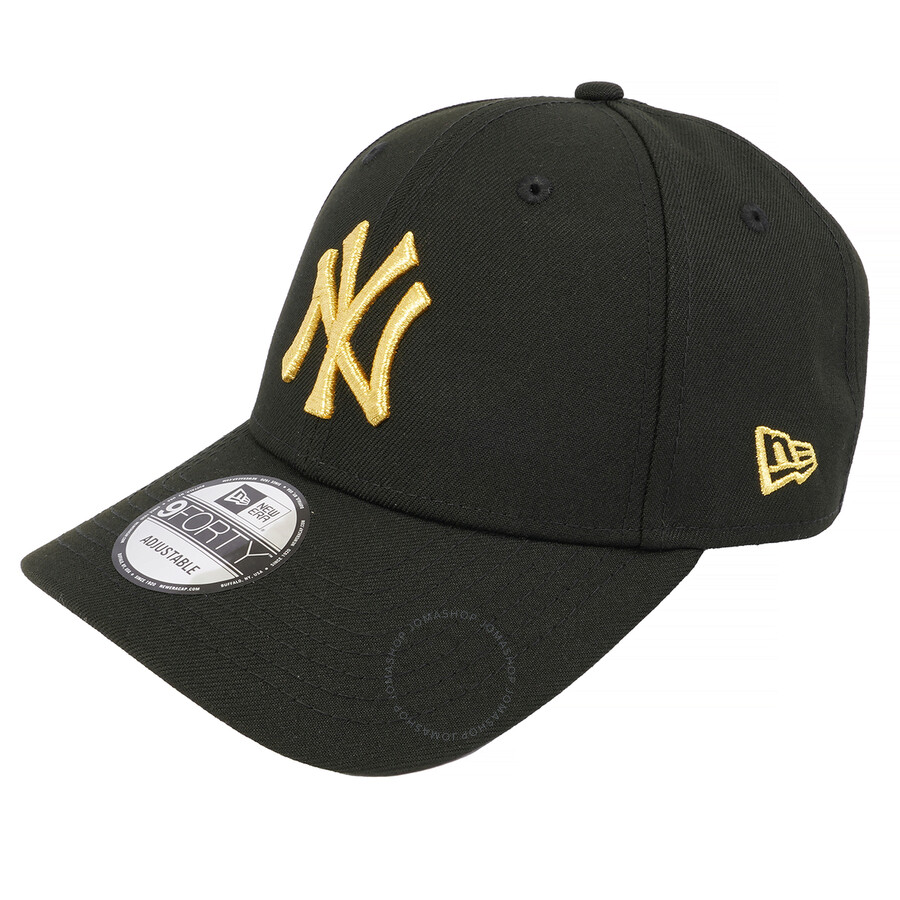 New Era Men's Black And Gold Logo Embroidered Cap 70335252 190529080956 ...