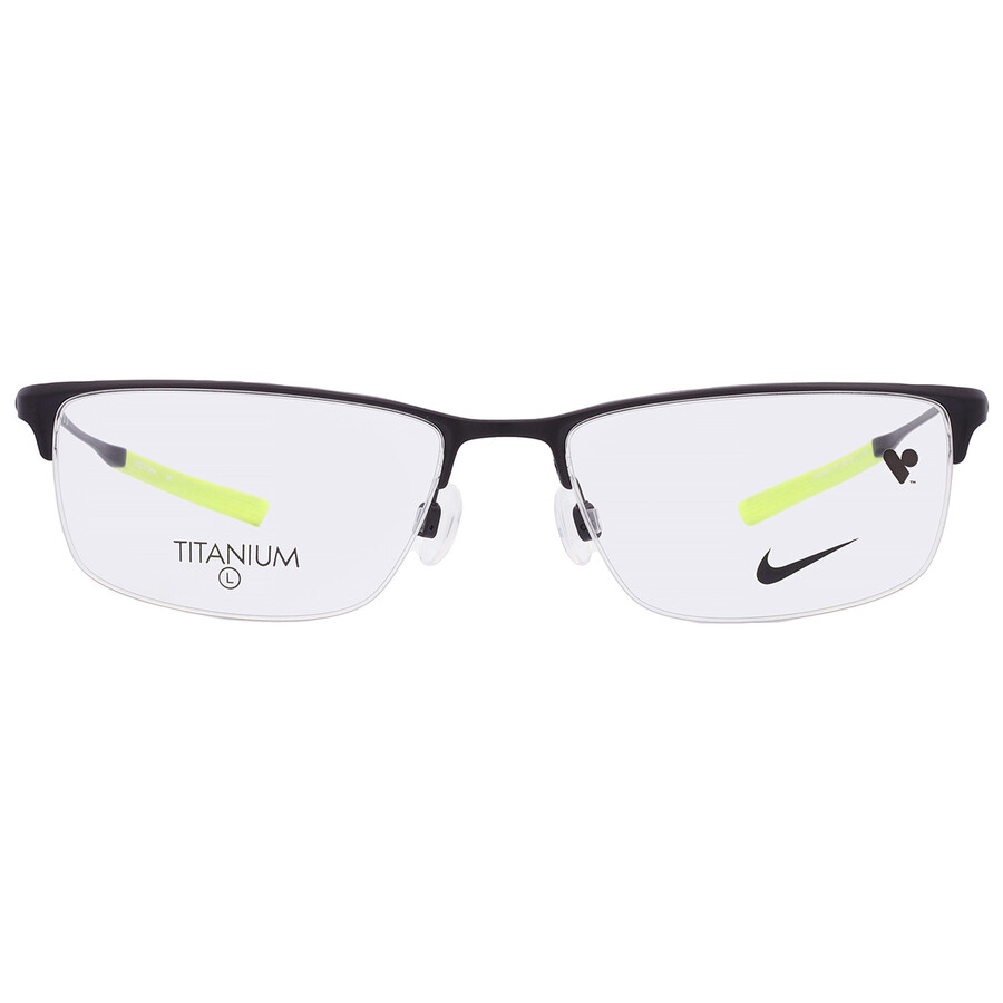 Nike Demo Rectangular Titanium Men's Eyeglasses NIKE 6064 007 56 ...