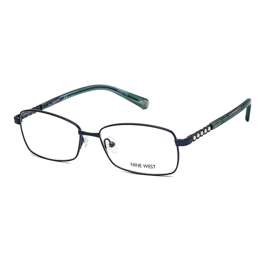 Nine West Ladies Blue Rectangular Eyeglass Frames NW107943454 ...