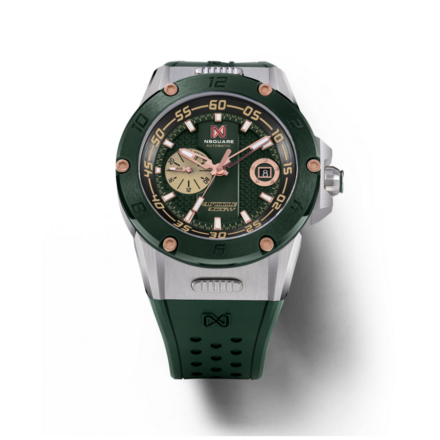 Nsquare Dynamic Race Automatic Green Dial Men's Watch G0553-N61.2 ...