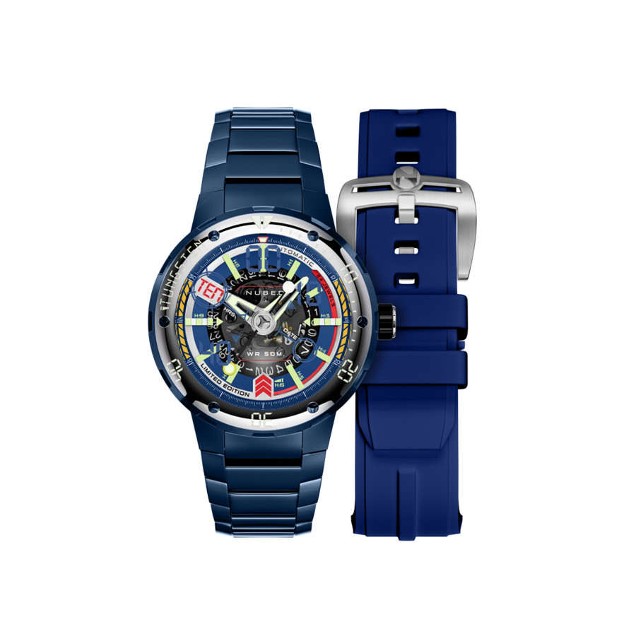 Nubeo Mariner 9 Blue Dial Men's Watch NB-6090-33 194595061437 - Watches ...