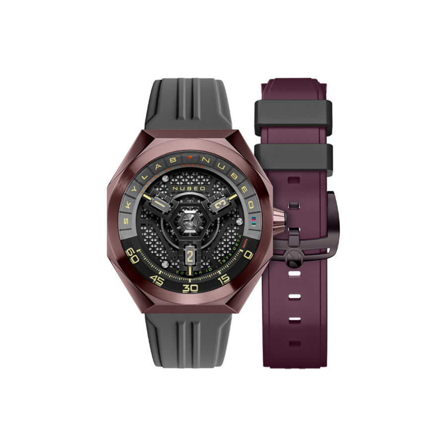 Nubeo Skylab Automatic Black Dial Men's Watch NB-6083-0E 194595069440 ...