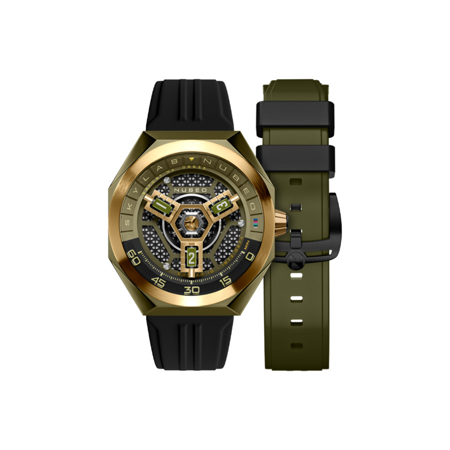 Nubeo Skylab Automatic Green Dial Men's Watch NB-6083-0G 194595069464 ...