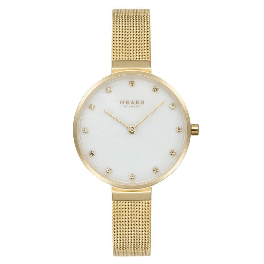 Obaku Analog Quartz White Dial Ladies Watch V287LXGWMG 889034809380 ...