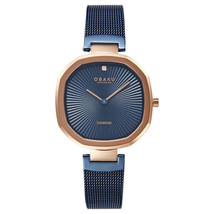 Obaku Brilliant Quartz Blue Dial Ladies Watch V277LXVLML 889034808352 ...