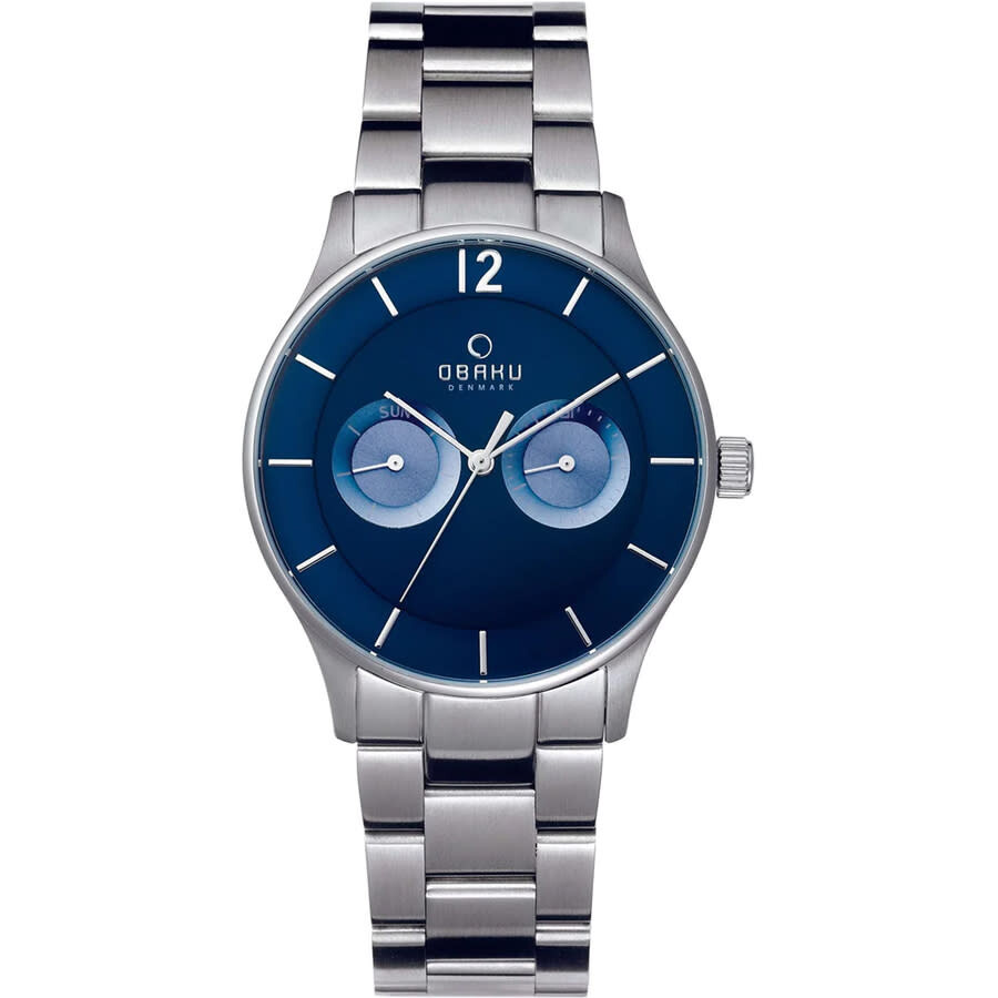 Obaku Classic Quartz Blue Dial Men's Watch V192GMCLSC 889034804026 ...