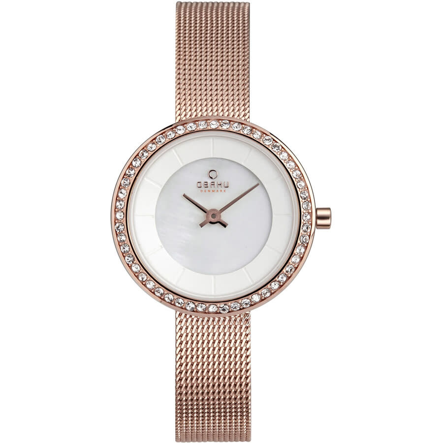 Obaku Denmark Quartz White Dial Ladies Watch V146LEVWMV 889034803296 ...