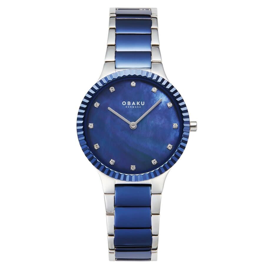Obaku Linje Quartz Blue Dial Ladies Watch V292LXHLSK 889034810294 ...