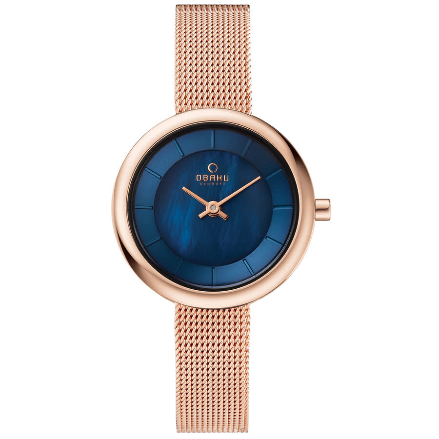 Obaku Stille Quartz Blue Dial Ladies Watch V146LXVLMV 889034804361 ...