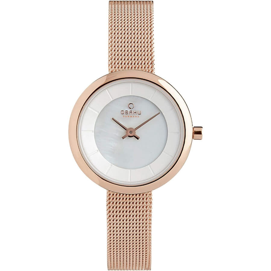 Obaku Stille Quartz Silver Dial Ladies Watch V146LXVWMV 889034800738 ...
