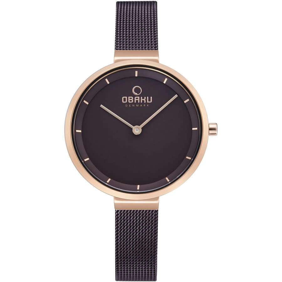 Obaku Walnut Quartz Grey Dial Ladies Watch V225LXVNMN 4894041011288 ...
