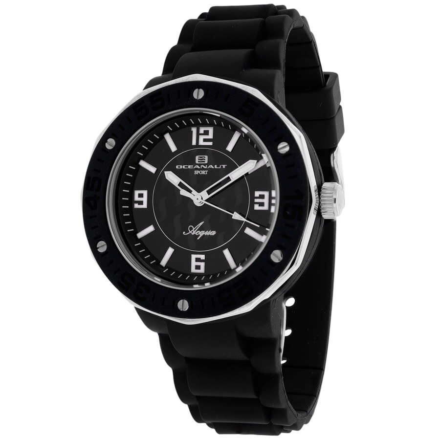 Oceanaut Acqua Quartz Black Dial Ladies Watch OC0219 753677301214 ...