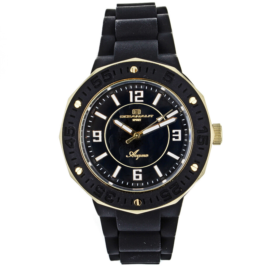 Oceanaut Classic Black Dial Black Silicone Unisex Watch 4AA1C3801 ...