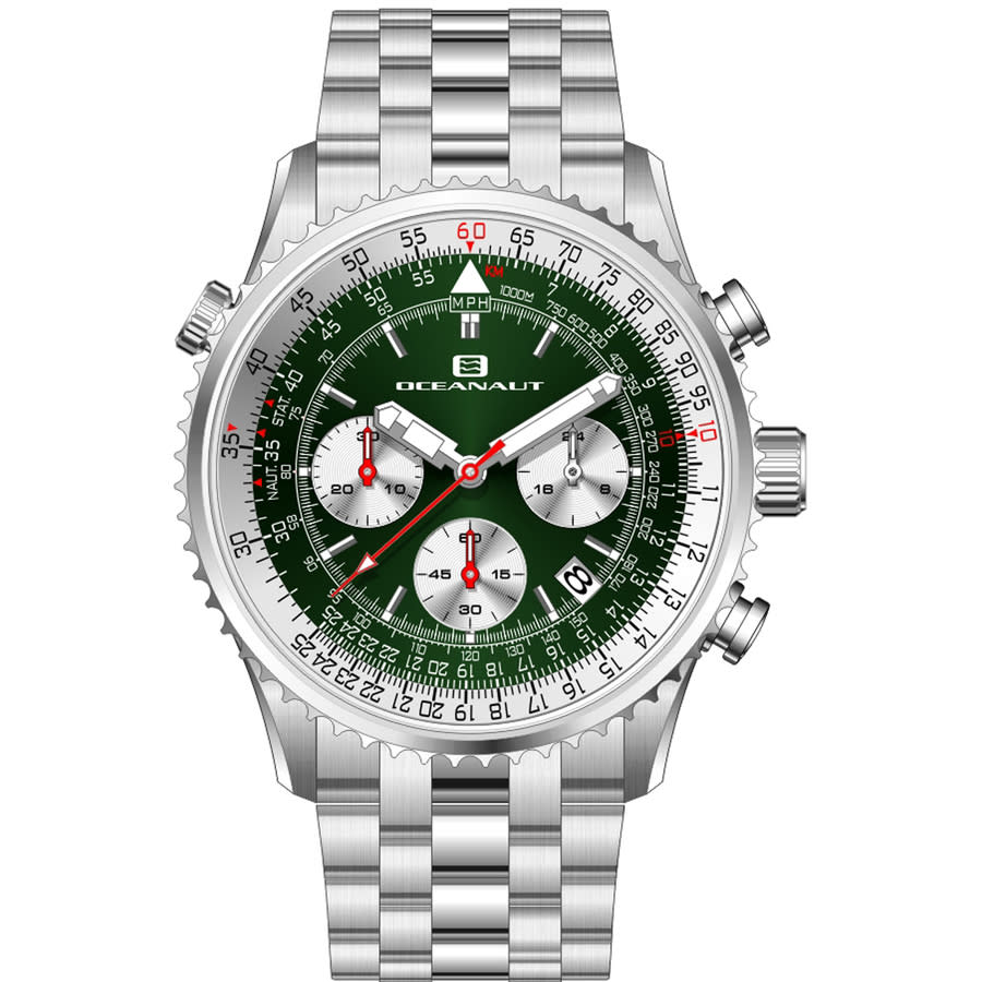 Oceanaut Flight Chronograph Quartz Green Dial Men's Watch OC0123 ...