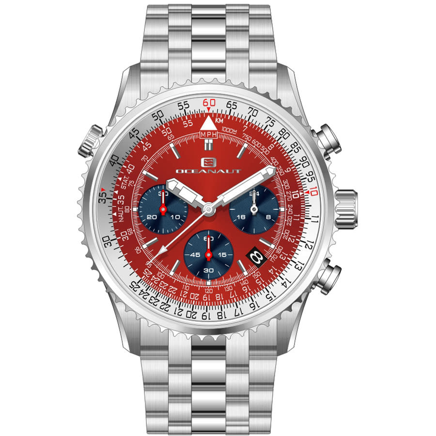 Oceanaut Flight Chronograph Quartz Red Dial Men's Watch OC0132 ...
