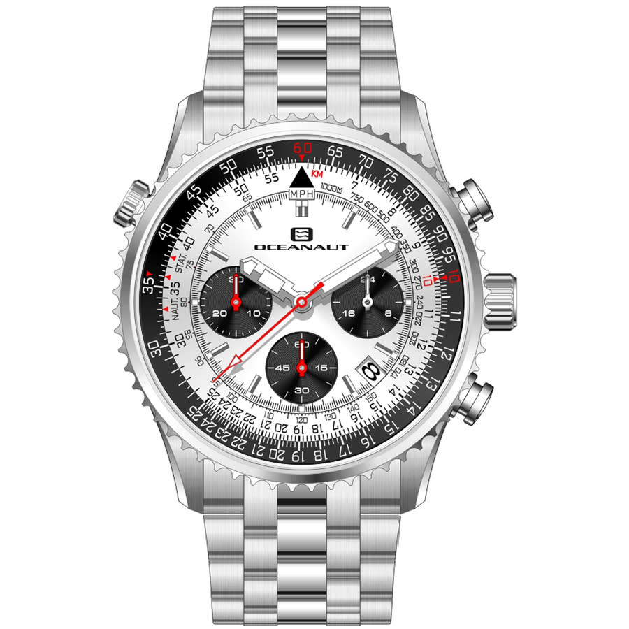 Oceanaut Flight Chronograph Quartz Silver Dial Men's Watch OC0121 ...