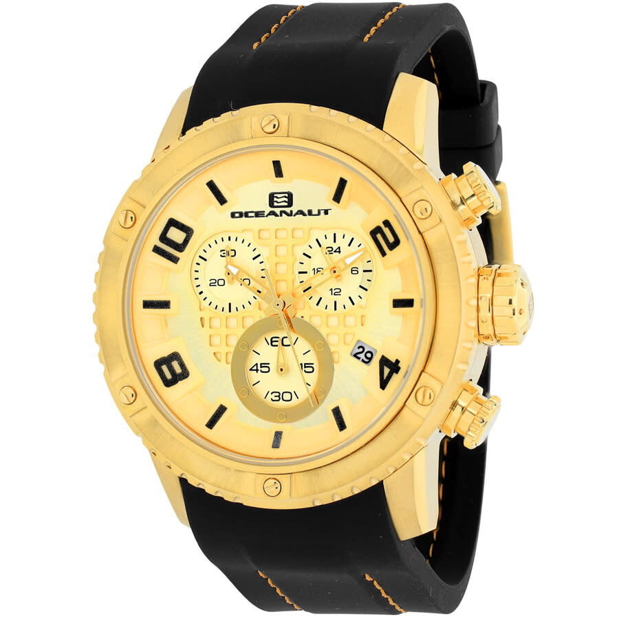 Oceanaut Impulse Sport Chronograph Quartz Gold Dial Men's Watch OC3123R ...